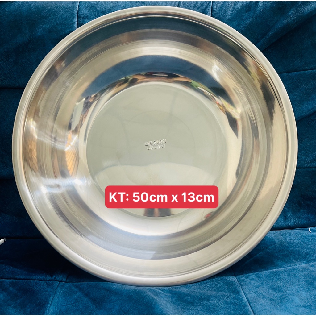 Thau _ Chậu Inox Tròn Cao Cấp [ Thép Không Gỉ ] [ KT : 25cm - 28cm - 30cm - 34cm - 44cm -47cm ...