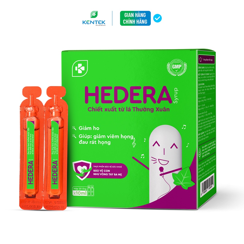 Siro ho thảo dược Hedera chiết xuất lá thường xuân giảm ho, bổ phế (Hộp ...