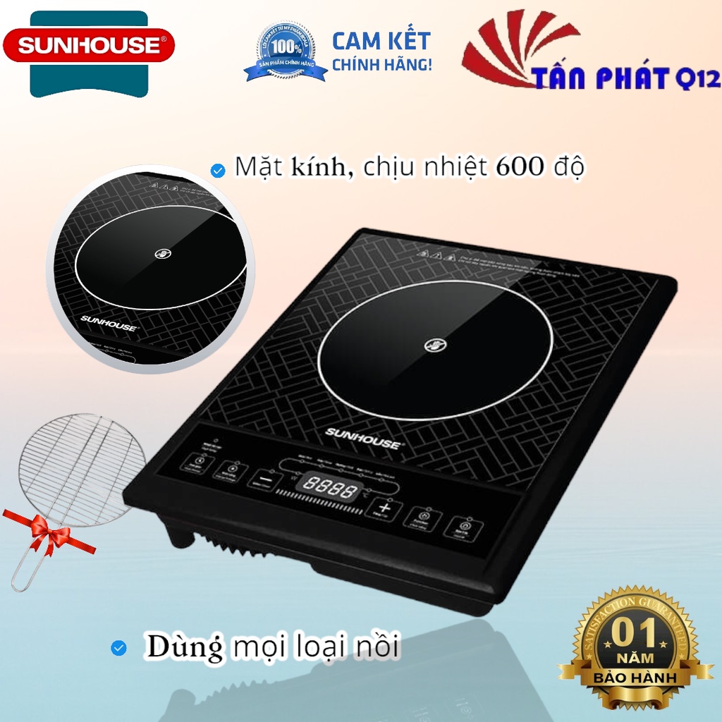 Bếp hồng ngoại Sunhouse SHD6011 (TẶNG VỈ NƯỚNG VÀ 1 KHĂN LAU CHÉN BÁT ...