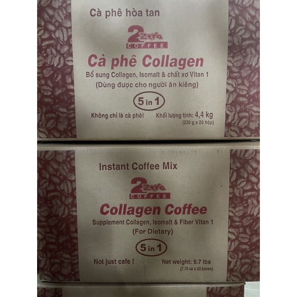 cafe colagen 2 zero 5in 1 (Thùng 20h) dành cho người tiểu đường ...