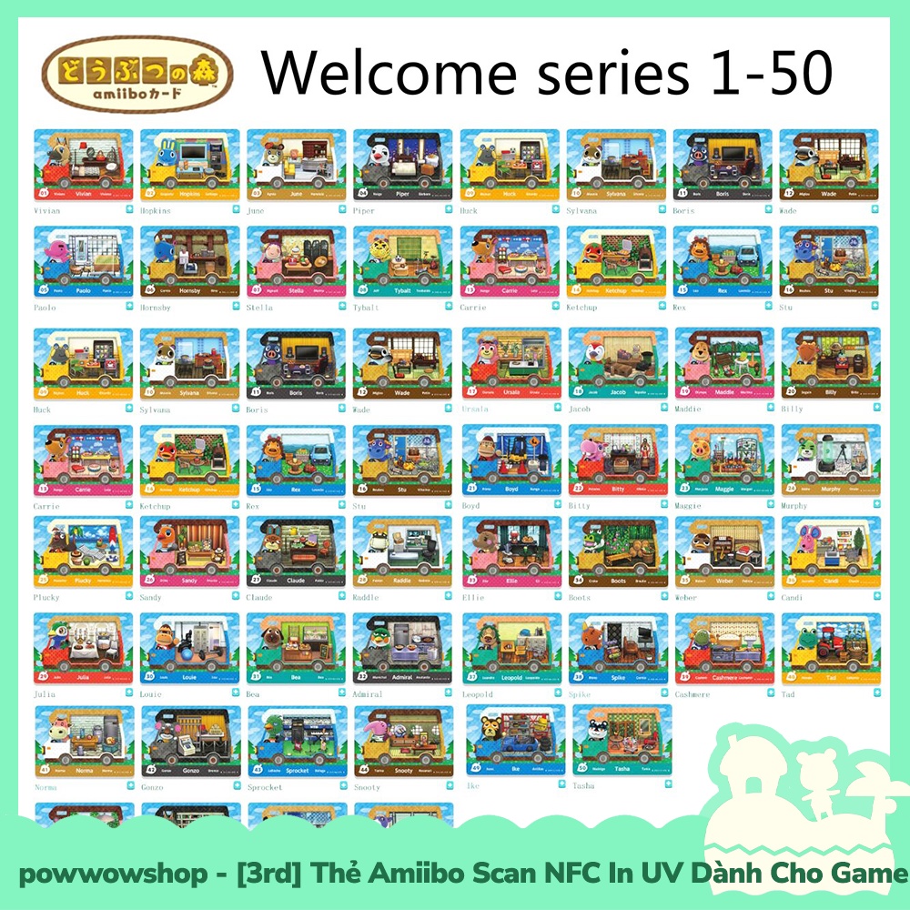[Sẵn VN - Hỏa Tốc] 3rd Thẻ Amiibo Scan NFC Welcome Series Dành Cho Game ...