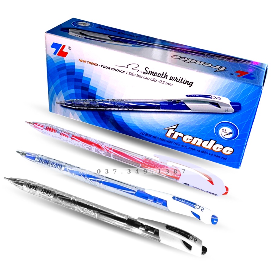 Hộp 20 Cây Bút Bi Thiên Long ngòi 0.5mm TL079 ( Xanh, đỏ, đen ...