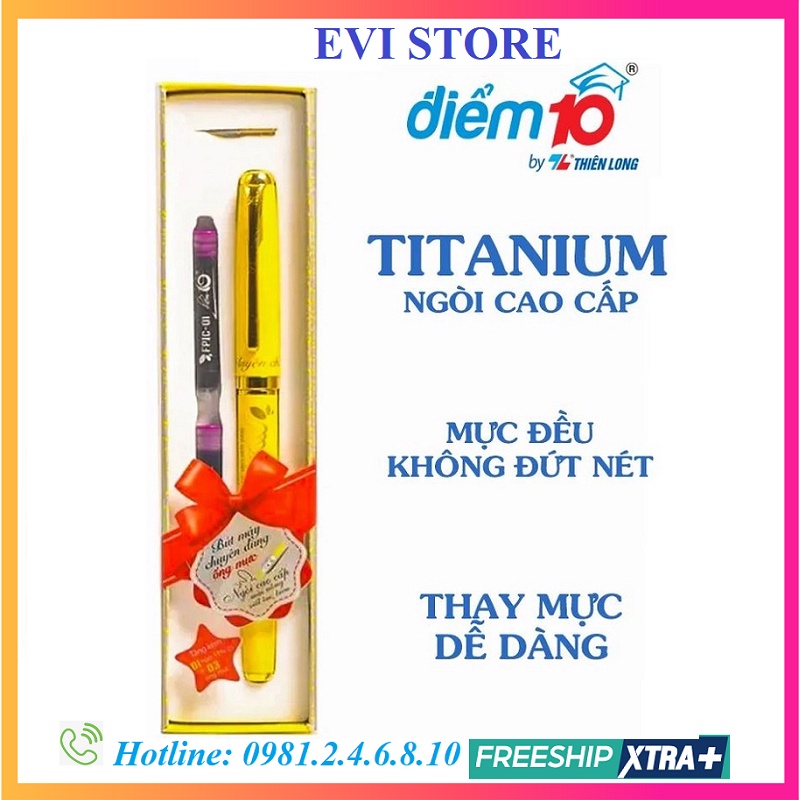 Bút máy luyện chữ đẹp Điểm 10 Thiên Long TP-FTC02 / FTC02 / FTC-02 tặng ...
