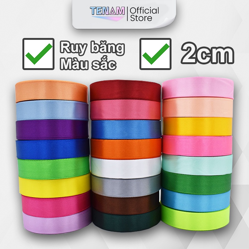 Cuộn Ruy Băng Lụa Gói Quà 2cm Cuộn 22M, Làm Nơ, Trang Trí - Ruy Băng ...
