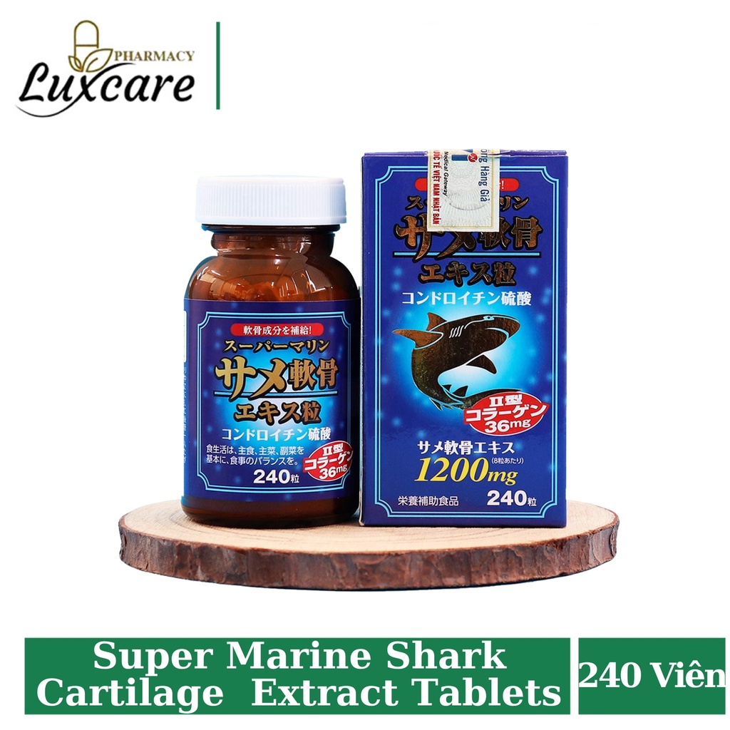 Super Marine Shark Cartilage Extract Tablets Hỗ trợ tái tạo sụn khớp ...