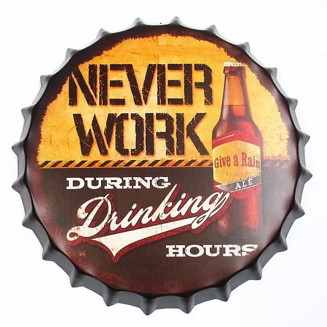 [20cm] Nắp khoén chai bia 20cm khổng lồ trang trí vintage quán nhậu ...