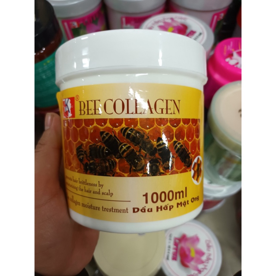 Hấp dầu dưỡng tóc mật ong Bee Collagen 1000ml | Shopee Việt Nam