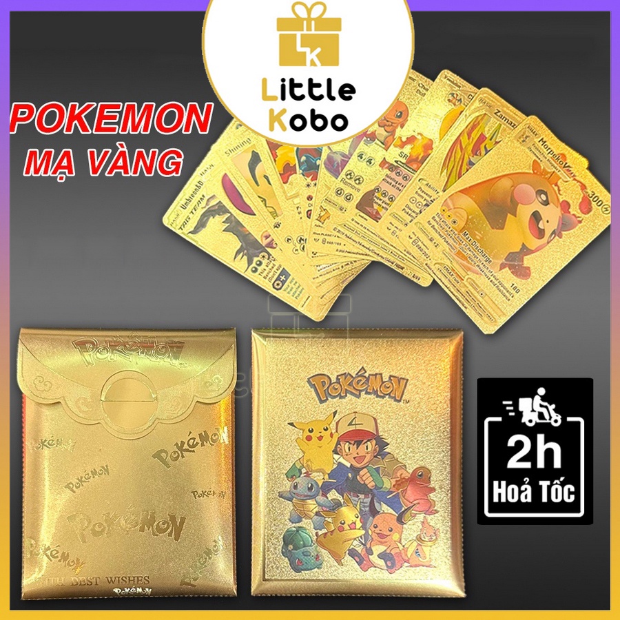 [55 Lá] Bài Pokemon Mạ Vàng Siêu Xịn Boardgame Trò Chơi Đối Kháng Đồ ...