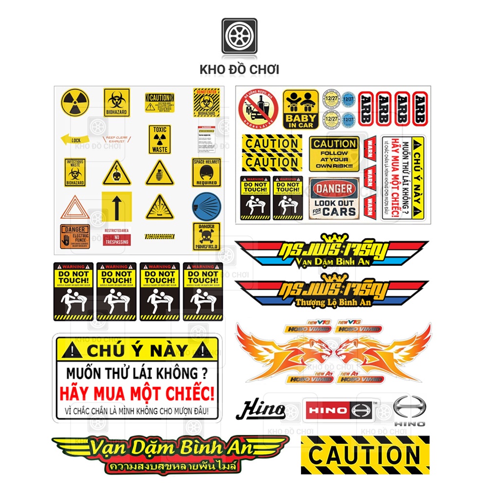 Tem sticker dán xe mô hình điều khiển tỉ lệ 1:16, 1:14, 1:12, 1:10 ...