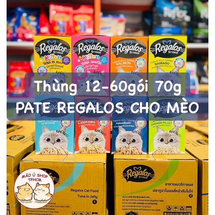 [COMBO 12-60BỊCH 70g] PATE REGALOS - PATE CHO MÈO MỌI LỨA TUỔI | Shopee ...