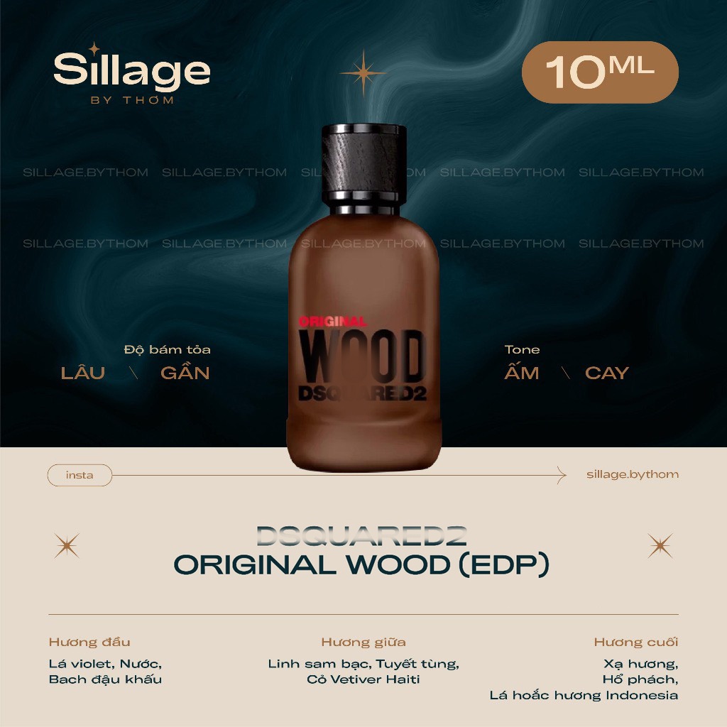 DS QUARED 2 ORIGINAL WOOD EDP | Mẫu thử nước hoa | Shopee Việt Nam