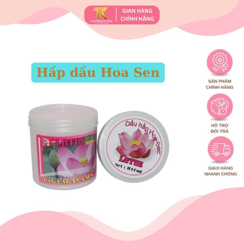 Kem ủ tóc, hấp dầu hoa sen 500ml, 1000ml | Shopee Việt Nam