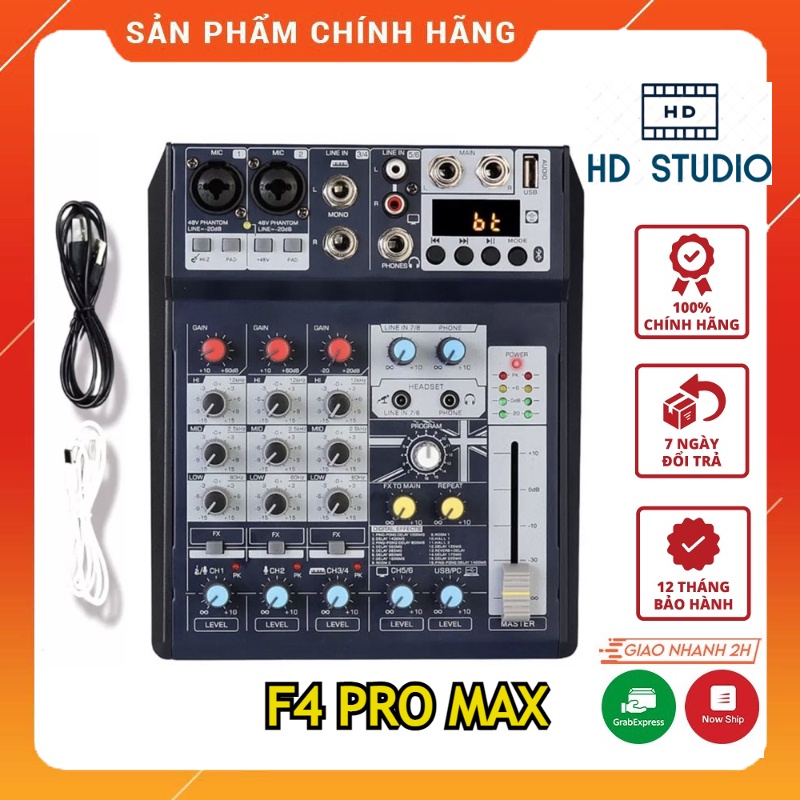 Bàn Mixer F4 Pro Max Chạy Nguồn 5V Tích Hợp Karaoke Livestream Có ...