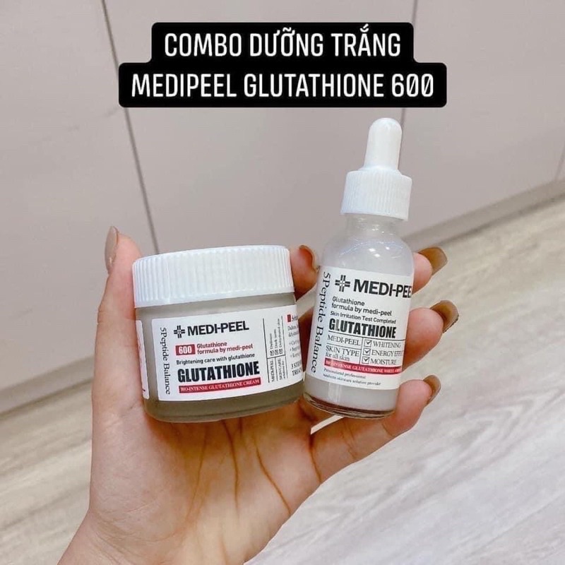 Dưỡng Trắng MEDIPEEL Glutathione 600 White Combo Serum Và Kem Dưỡng ...