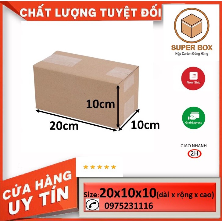 -SUPERBOX- Size 20x10x10(cm) 1 Hộp Carton đóng hàng, gói hàng. | Shopee ...