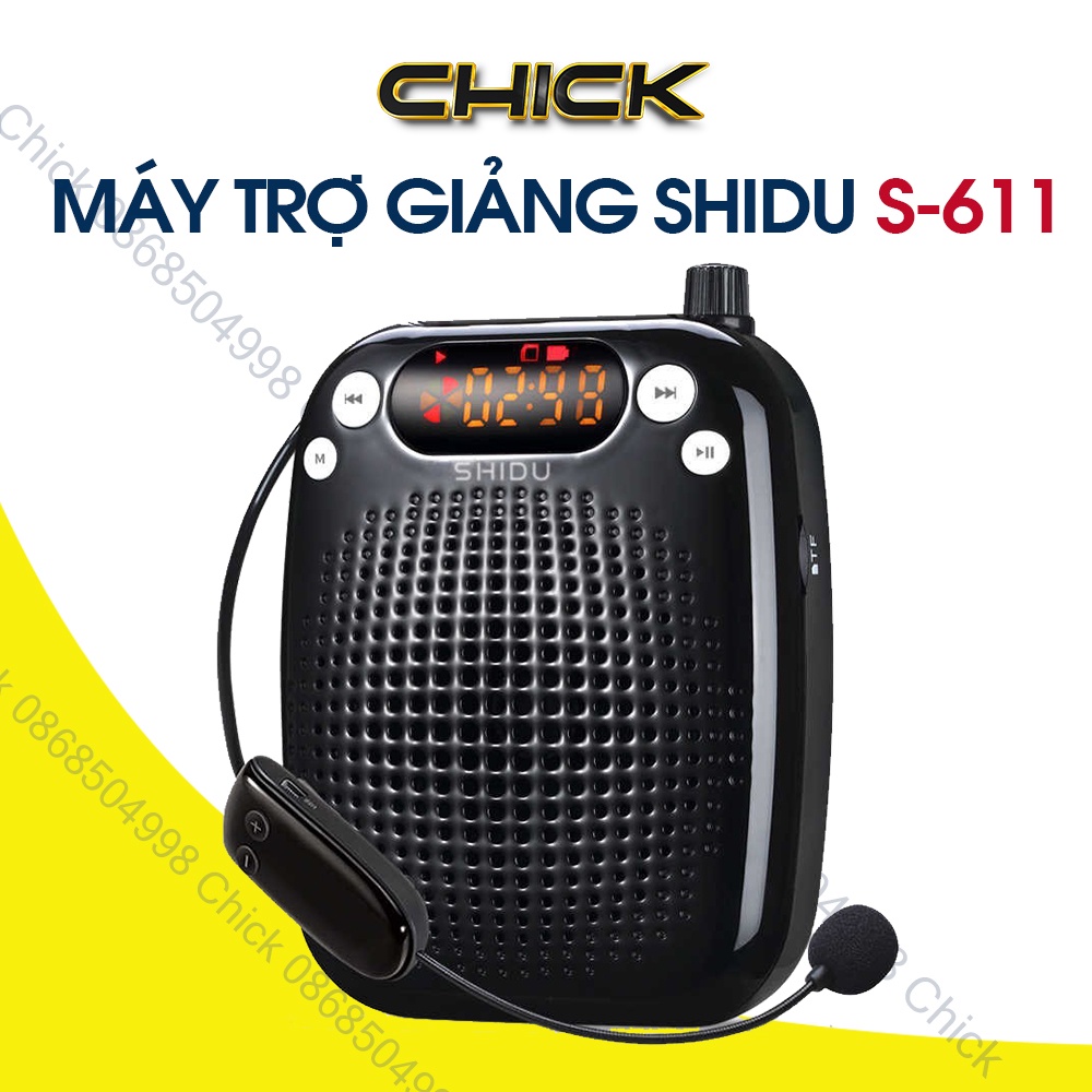 Máy Trợ Giảng Shidu SD- S611, Mic Không Dây , Có Dây, Bluetooth, Âm ...
