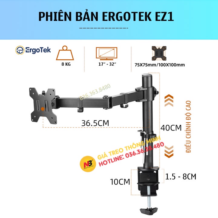 Giá treo màn hình máy đa năng NB F80 / ErgoTek EZ1 / NB H100 17 - 30 ...
