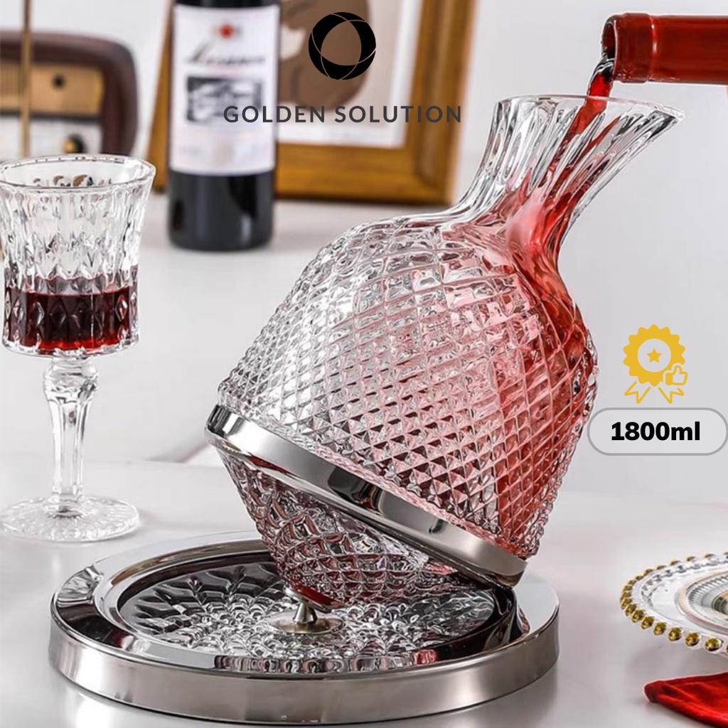 Bình Đựng Rượu, Bình Thở Rượu Vang, Bình Rót Rượu Vang Decanter Pha Lê Quả Dứa GDS Quà Tặng Cao ...