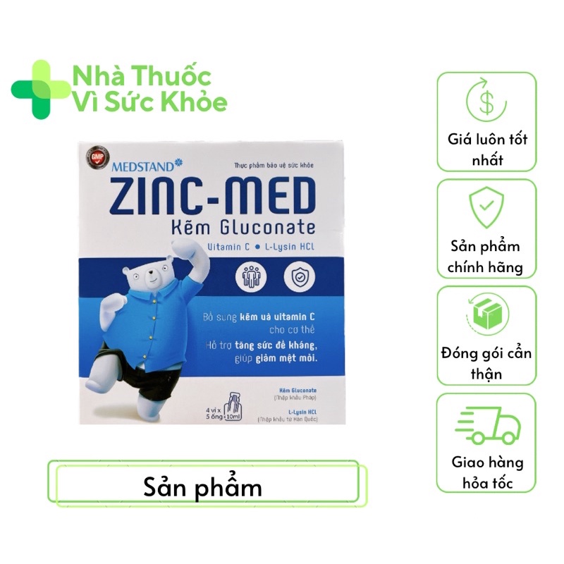 ZINC-MED giúp bổ sung kẽm và vitamin C, tăng cường sức đề kháng, giảm ...