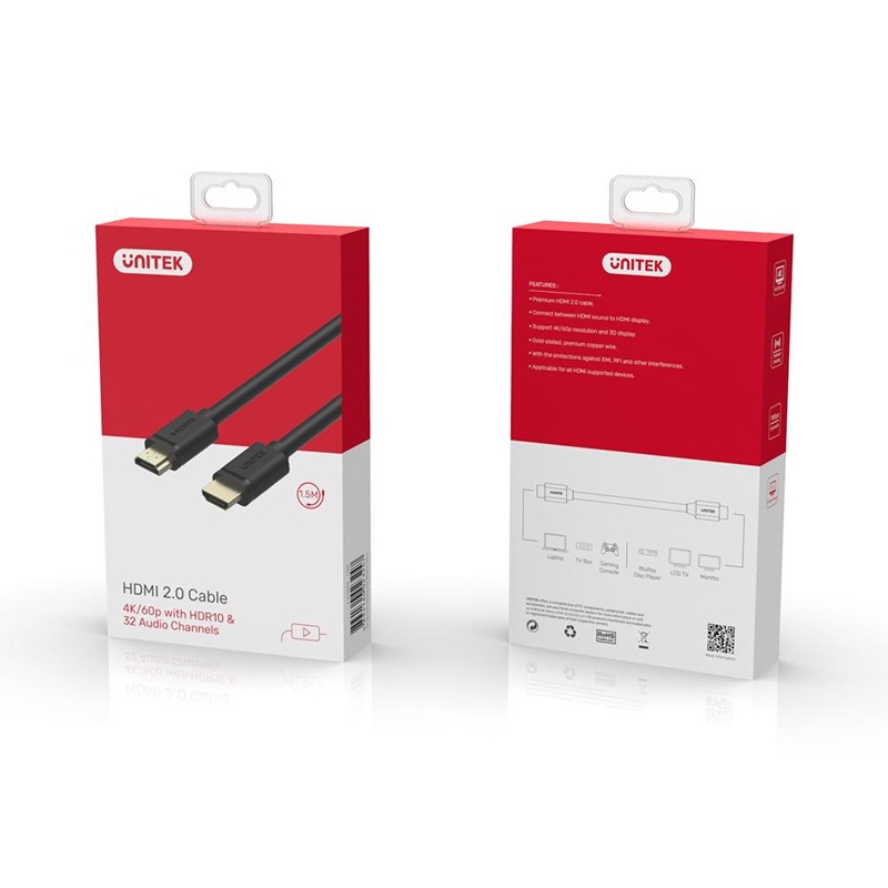 [CHÍNH HÃNG] Dây Cáp HDMI 2.0 UNITEK Cao Cấp Tốt 3M/ 5M/ 10M/ 15M/ 20M | Shopee Việt Nam