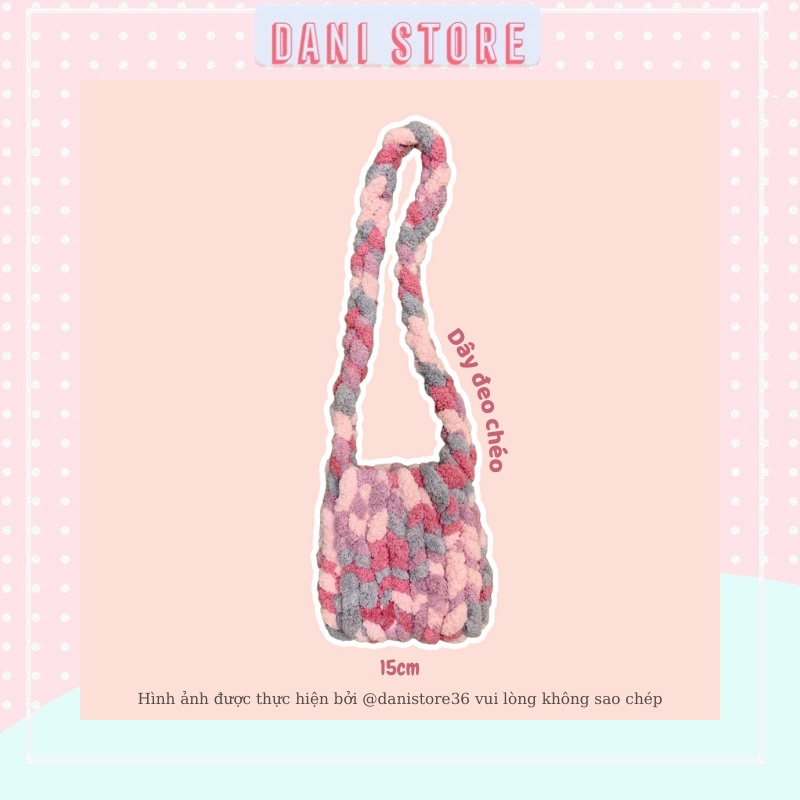 Túi len chunky đan tay đeo chéo | made by Dani | Shopee Việt Nam