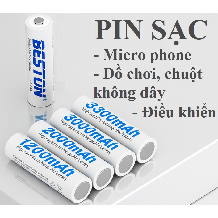 Pin sạc lại AA AAA BESTON cho micro đồ chơi điều khiển chuột không dây ...