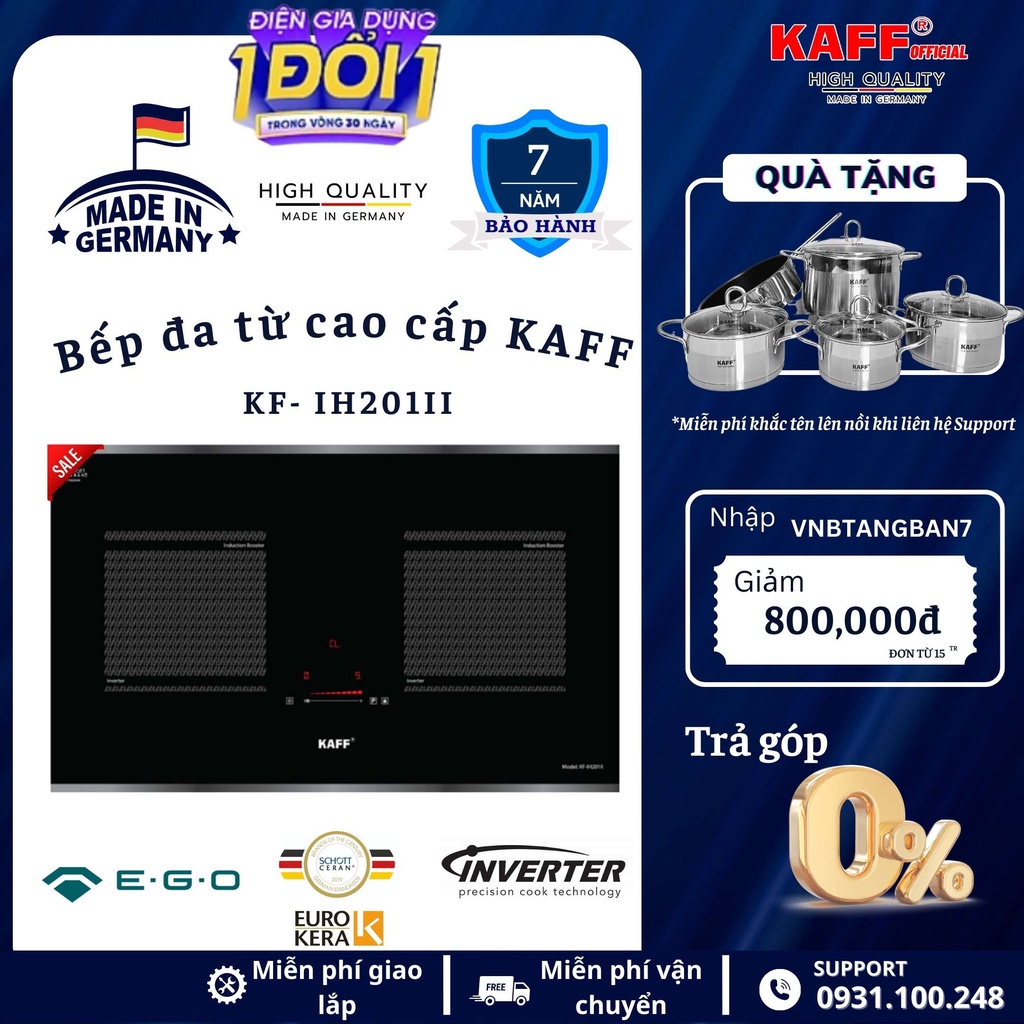 Bếp âm từ đôi KAFF nhập khẩu Germany KF-IH201II - Hàng chính hãng ...