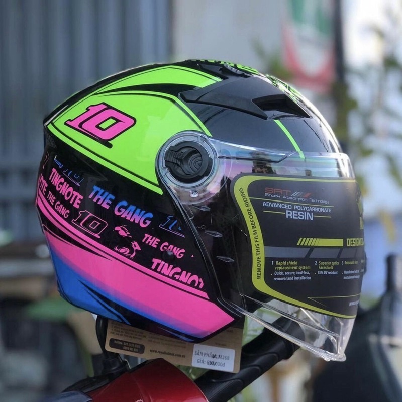 Royal M268 Mũ nón bảo hiểm 3/4 có 2 lớp kính chính hãng cao cấp nam nữ ...