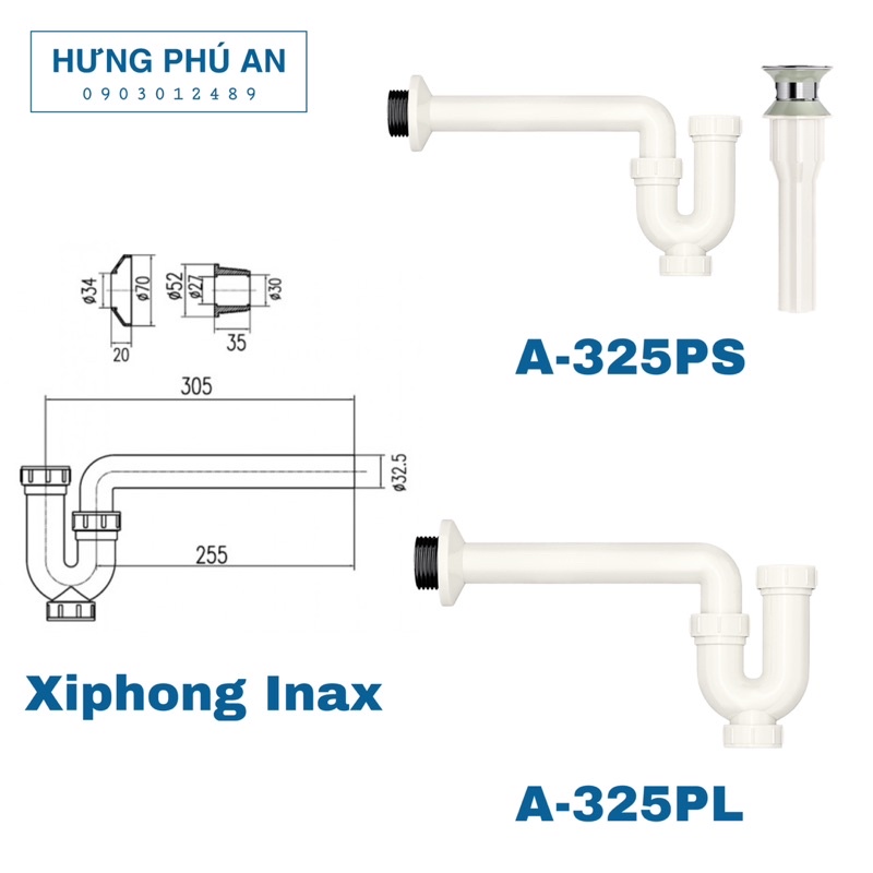 Bộ xả/ xiphong nhựa lavabo INAX A-325PS - hàng chính hãng | Shopee Việt Nam