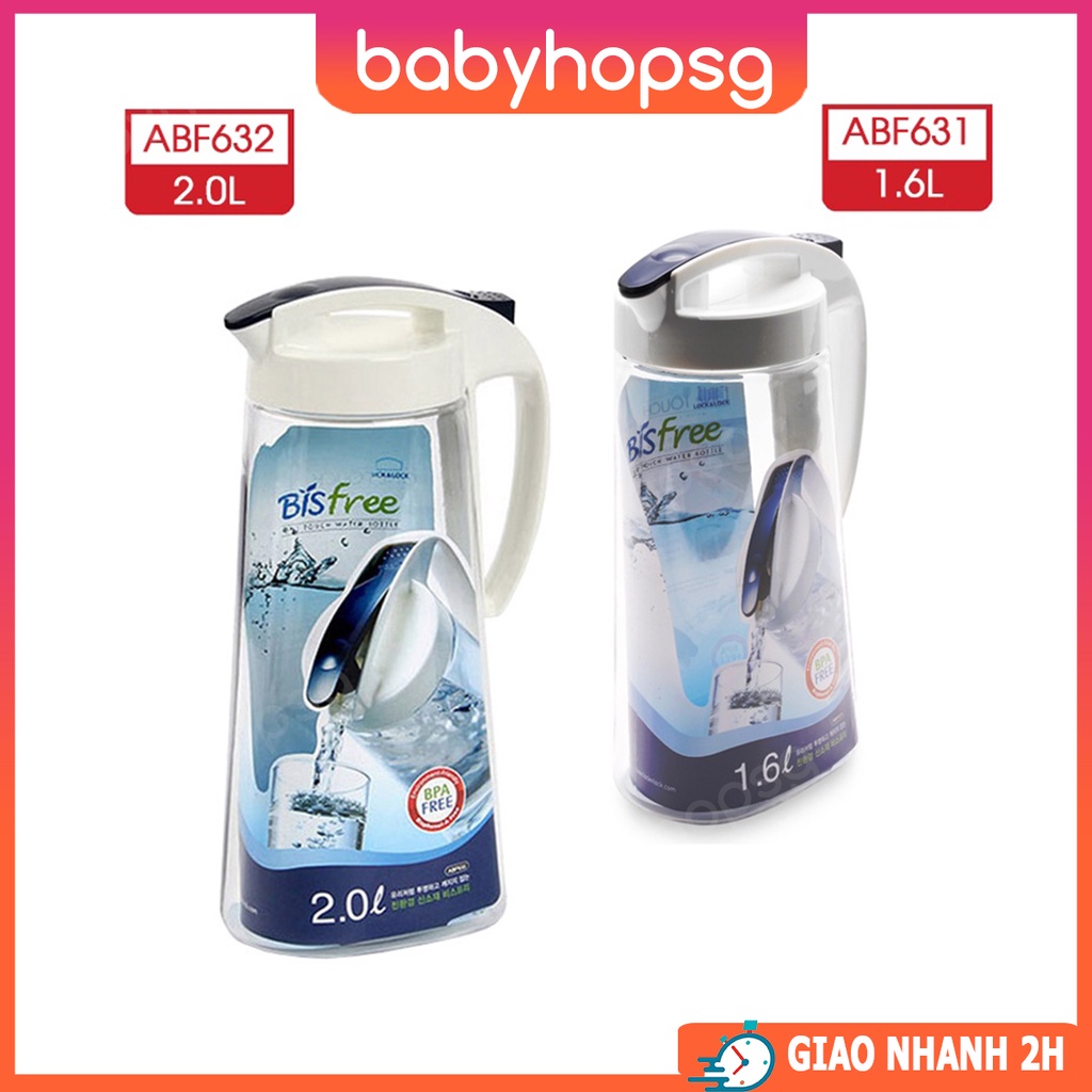 Bình nước nhựa tritan đựng nước nóng Lock&Lock ABF631 1.6L ABF632 2L ...
