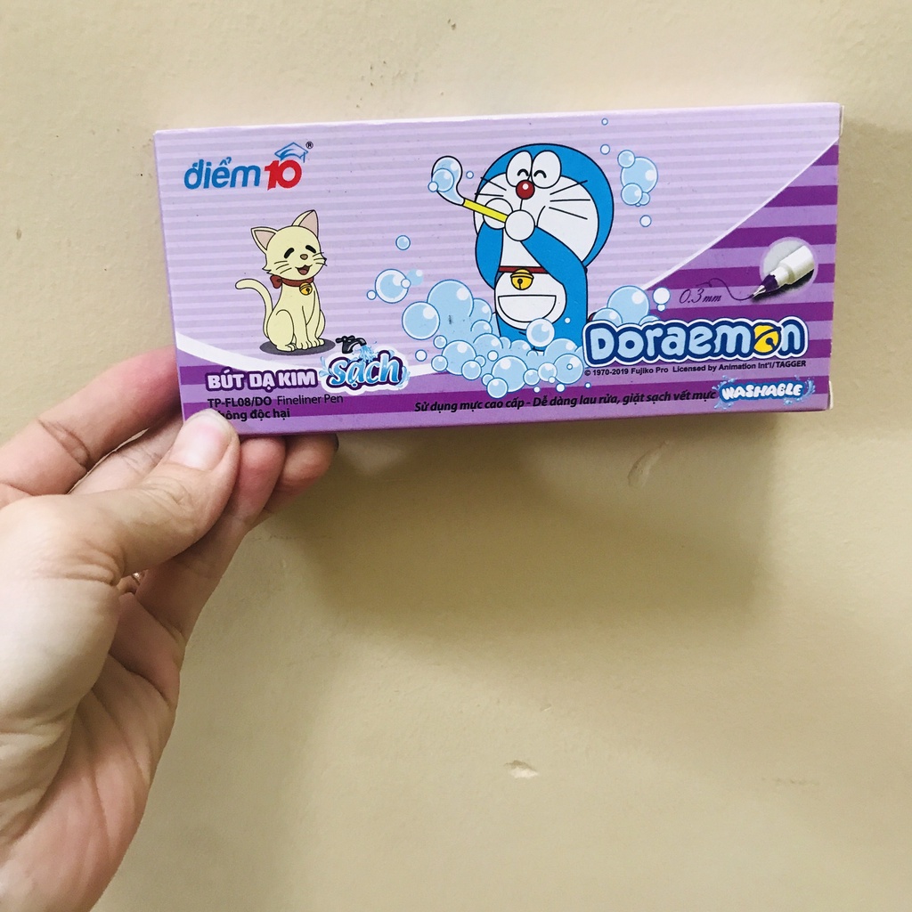 Hộp10 Bút Lông Kim Thiên Long Điểm 10 Doraemon FL08/DO - Bút Dạ Kim ...