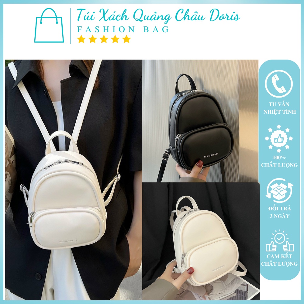 Balo mini nữ nhỏ xinh hai màu đen trắng phong cách hàn quốc Doris | Shopee Việt Nam