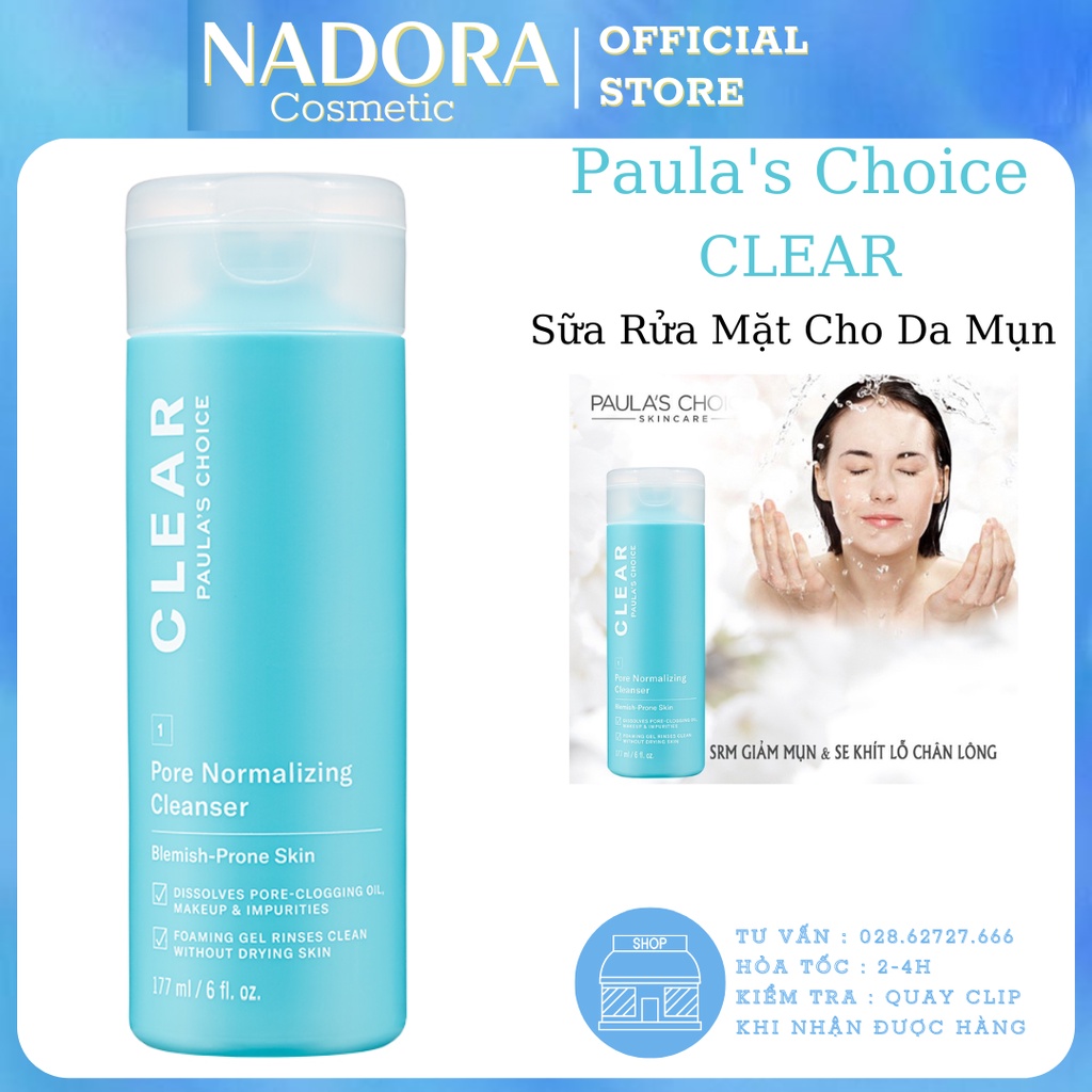 Sữa Rửa Mặt Cho Da Mụn - Paula's Choice CLEAR Pore Normalizing Cleanser ...