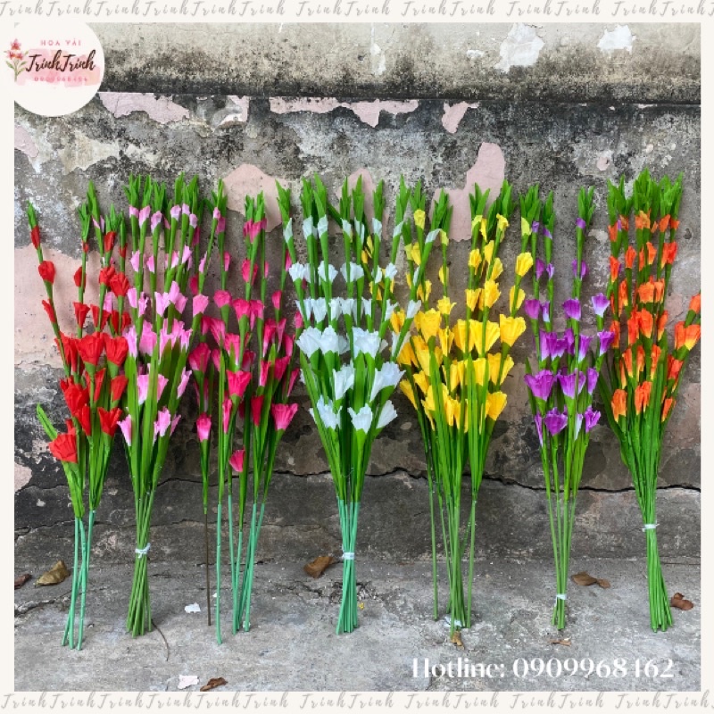 Combo 10 hoa layon đủ màu cao 80cm dùng trang trí nhà cửa sang trọng ...