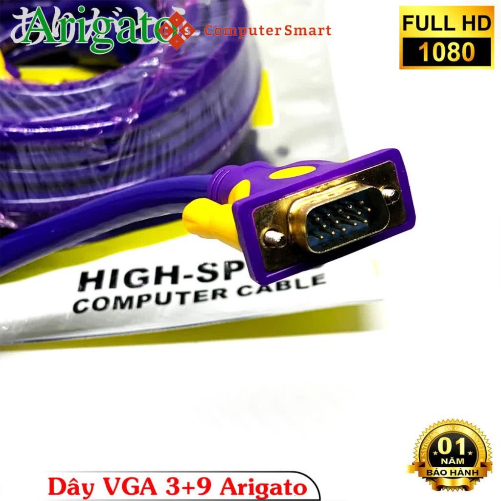 Dây Vga, Dây cáp tín hiệu vga dài 30m arigato 3+9, tốc độ cao, chống nhiễu, ổn định, hình ảnh ...