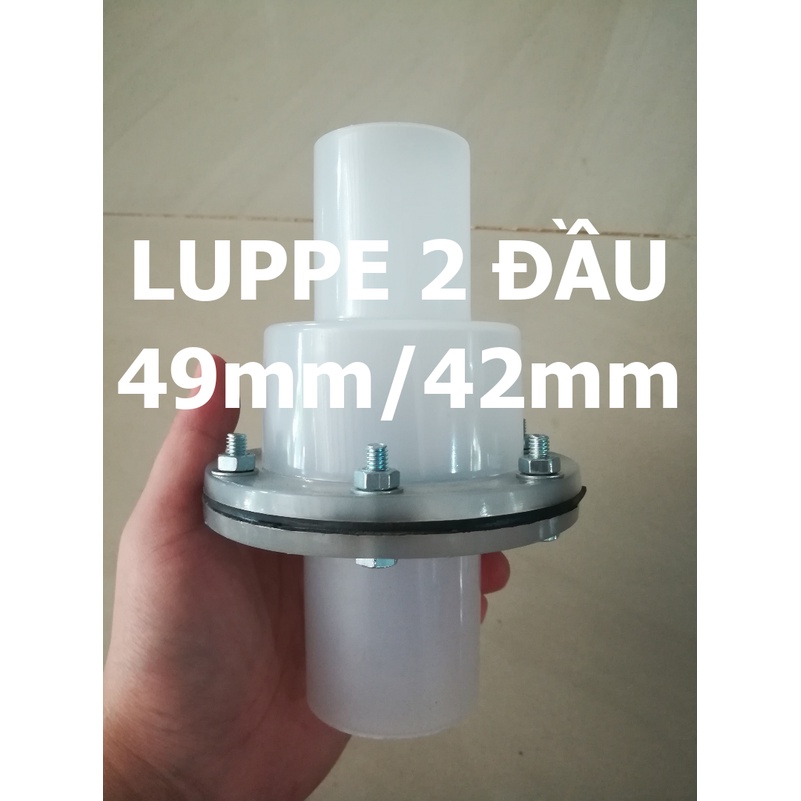 Luppe (lúp pê) 2 đầu lưỡi gà nhựa pvc trắng trong suốt phi 49mm/42mm ...