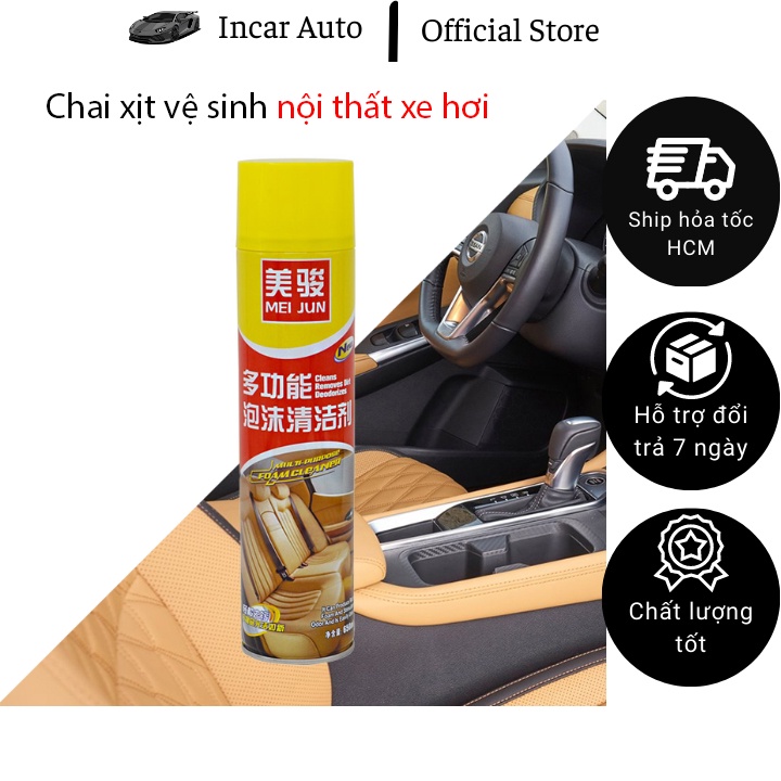 Chai Xịt Vệ Sinh Nội Thất Xe Hơi Meijun Dung Tích 650ml Tẩy Nội Thất Ô ...