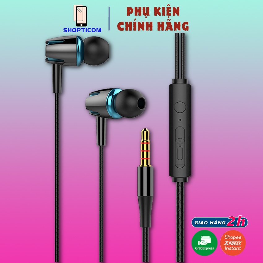 Tai nghe gaming có dây nhét tai B6, tai phone in ear chơi game chống ồn ...