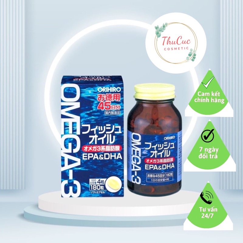 Dầu cá Omega 3 Orihiro fish oil, Omega 3 EPA & DHA Orihiro Nhật Bản hộp ...
