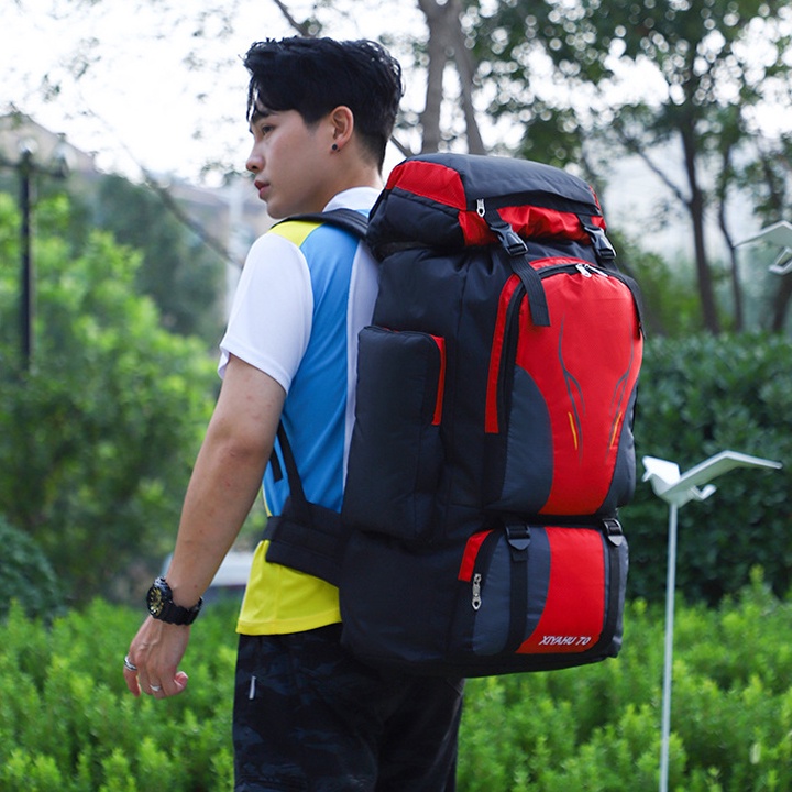 Balo du lịch vải dù chống thấm phượt/ leo núi/ trekking có dung tích lớn 70l - T0366 | Shopee ...