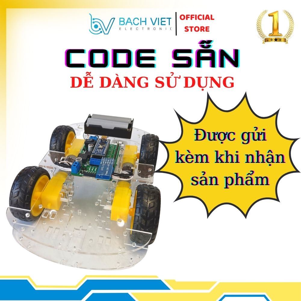 Xe điều khiển Arduino Uno R3 - App Bluetooth RC điều khiển dễ dàng , xe ...