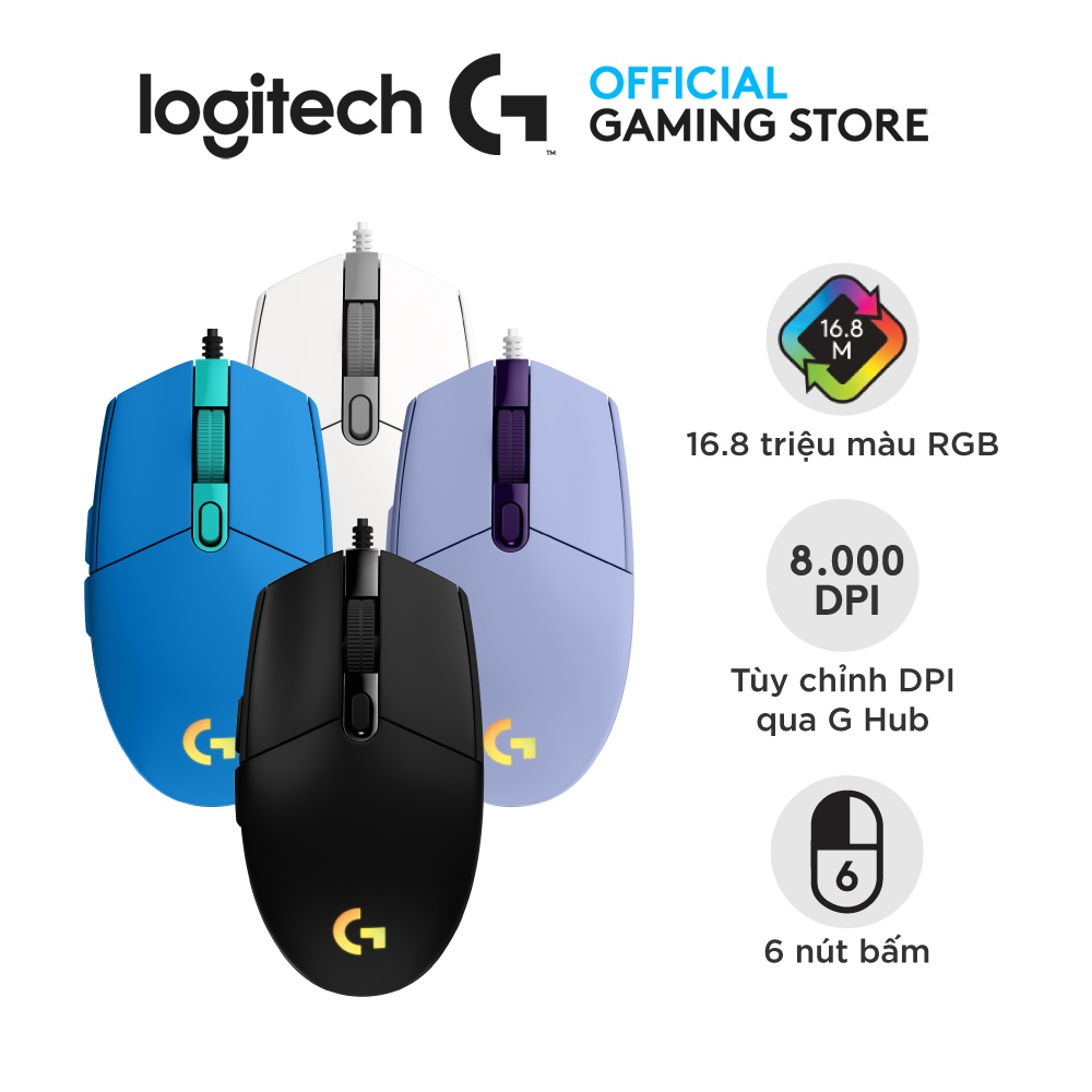 Logitech G203 Lightsync RGB Wired Gaming Mouse - 8K Sensor | Shopee ...