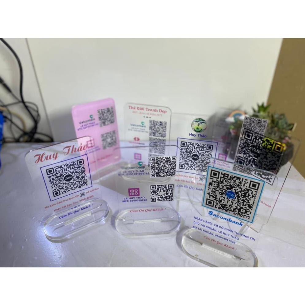 BẢNG MICA QR CODE, MÃ QR MICA ĐỂ BÀN, MÃ QUÉT QR NGÂN HÀNG, MÃ VẠCH QR ...