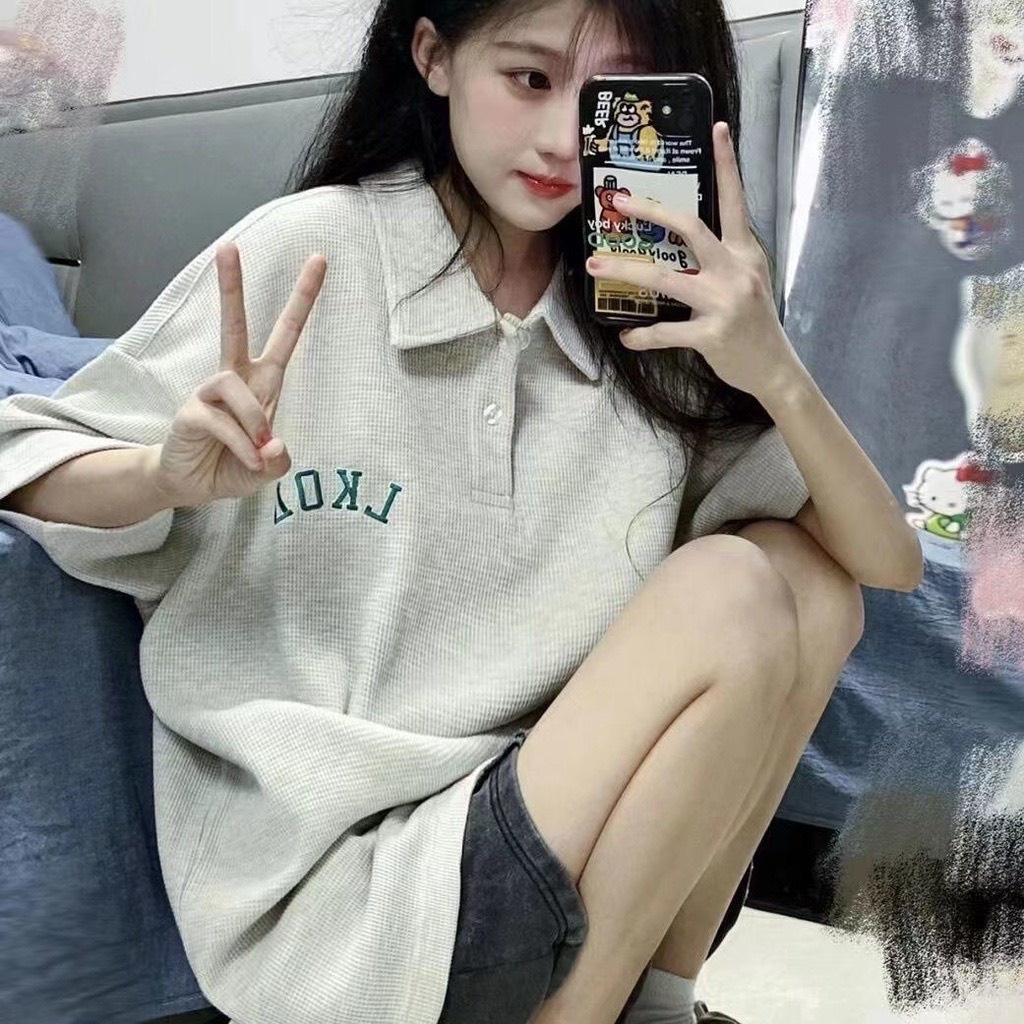 [RẺ VÔ ĐỊCH] Áo thun Polo Tổ Ong In Lkoo Unisex - Thun kiểu form rộng ...