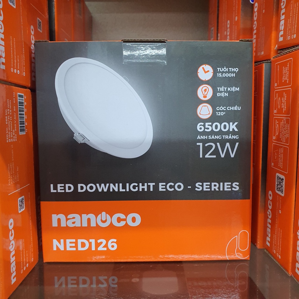 Đèn downlight Nanoco 12W NED126, NED124, NED123. NED12C - hàng chính ...