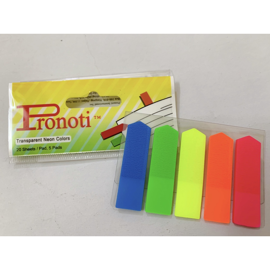 Giấy note, trình ký , ghi chú Pronoti 5 màu nhựa 45502 | Shopee Việt Nam