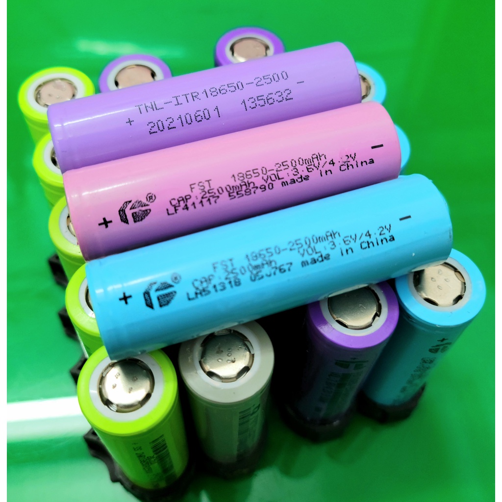 Pin 18650 Dung lượng chuẩn 2500mAh 3.7v like new dòng xả 10A dùng cho ...
