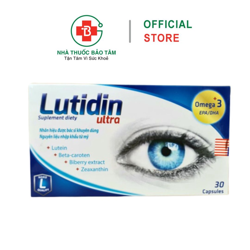 Lutidin Ultra - Bổ sung dinh dưỡng cho mắt (10 viên/vỉ x 3 vỉ/hộp ...
