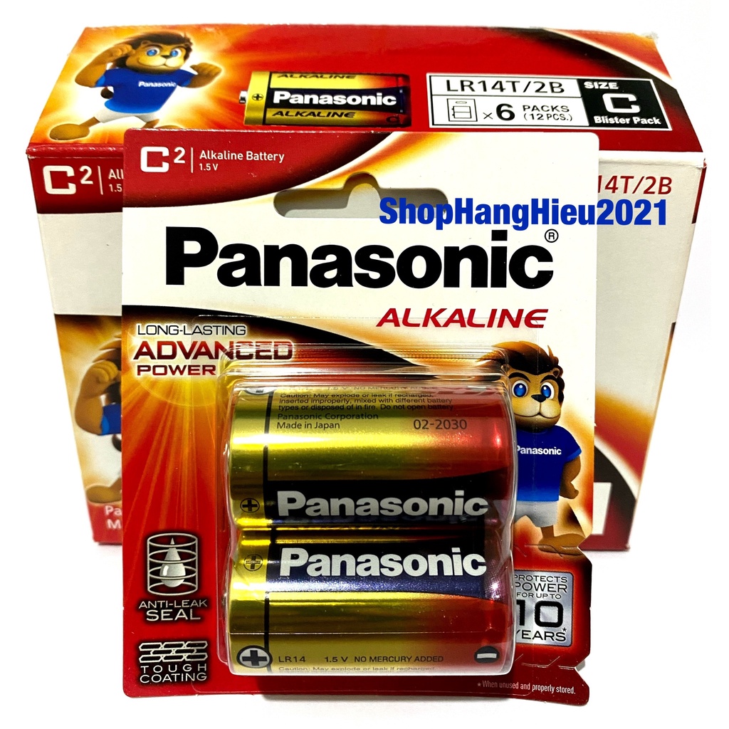 Pin Trung Panasonic Alkaline LR14T/2B (Size C) Siêu Bền Hàng Chính Hãng ...