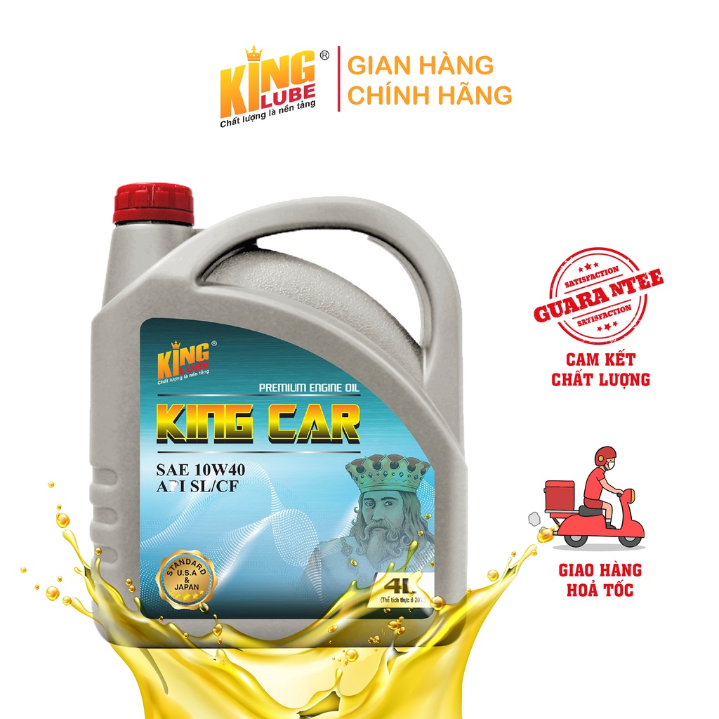 Dầu nhớt ô tô KING LUBE - KING CAR API SL/CF SAE 10W-40, Dung tích 4L ...